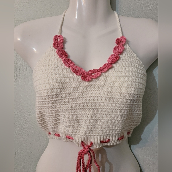 Cider | Tops | Cider Crochet Unique Halter Top | Poshmark
